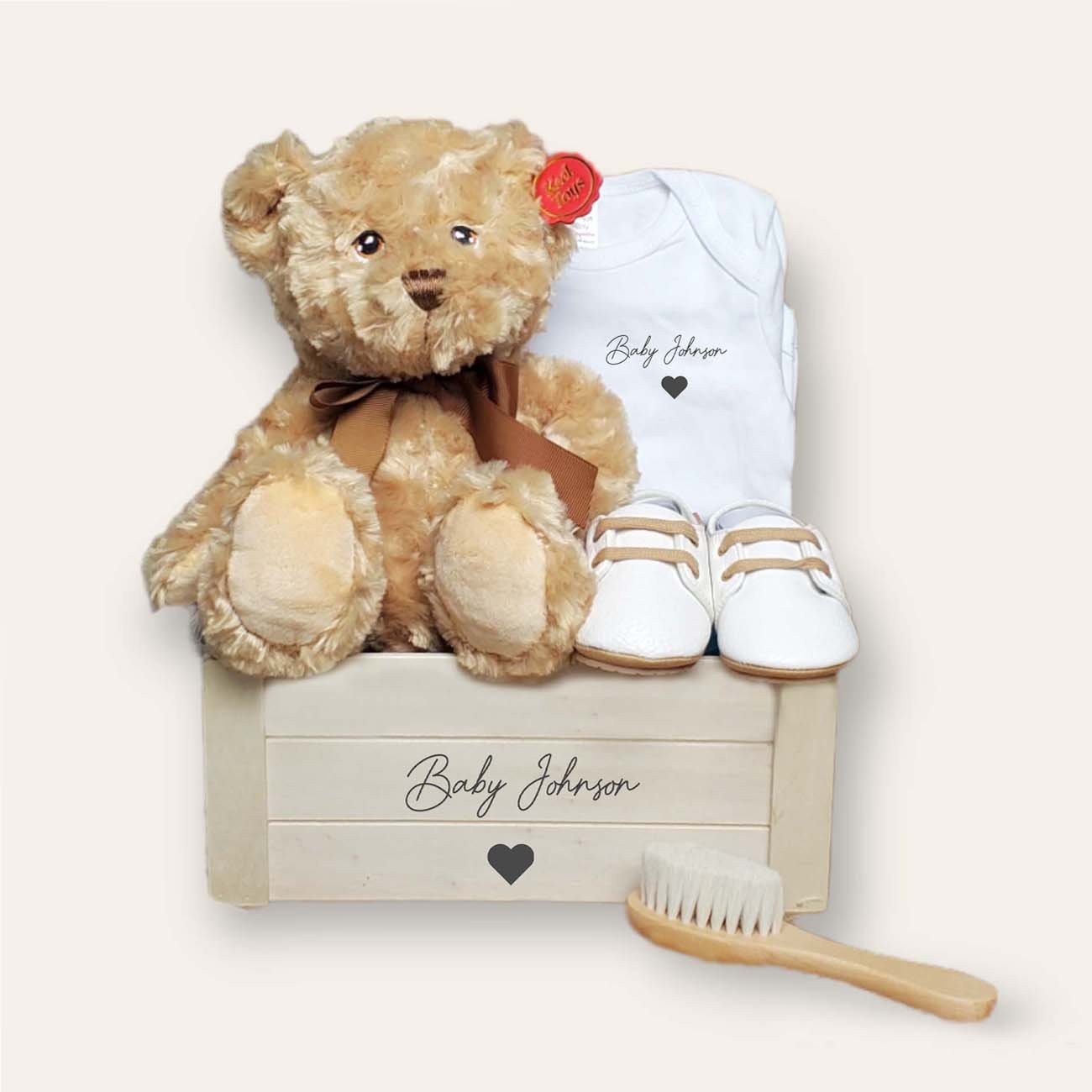 Personalised New Baby Bear Hamper - Rompibaby